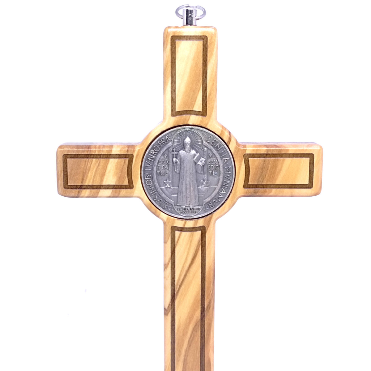 Crucifijo de madera cruz de San Benito para colgar con el Cristo en ...